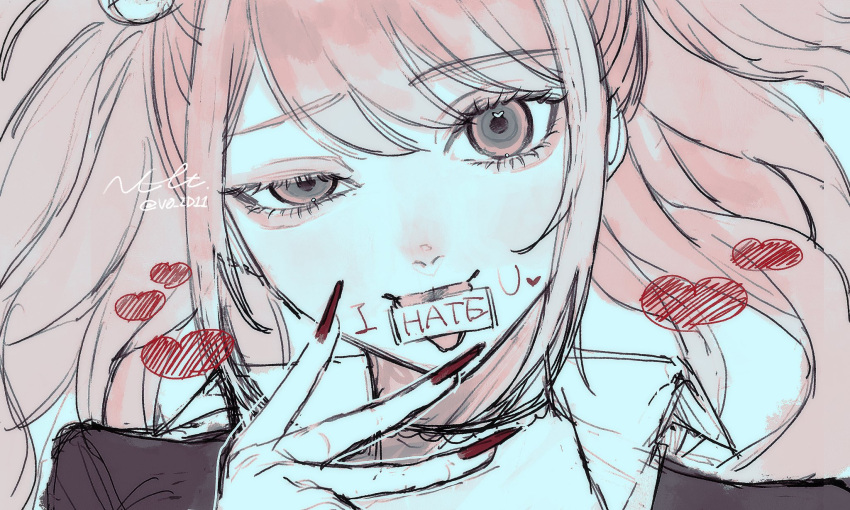 Safebooru - 1girl black shirt blonde hair brown eyes danganronpa ...