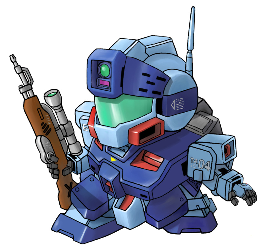 Safebooru - 80s chibi eyedanger gm sniper ii gun gundam gundam 0080 ...
