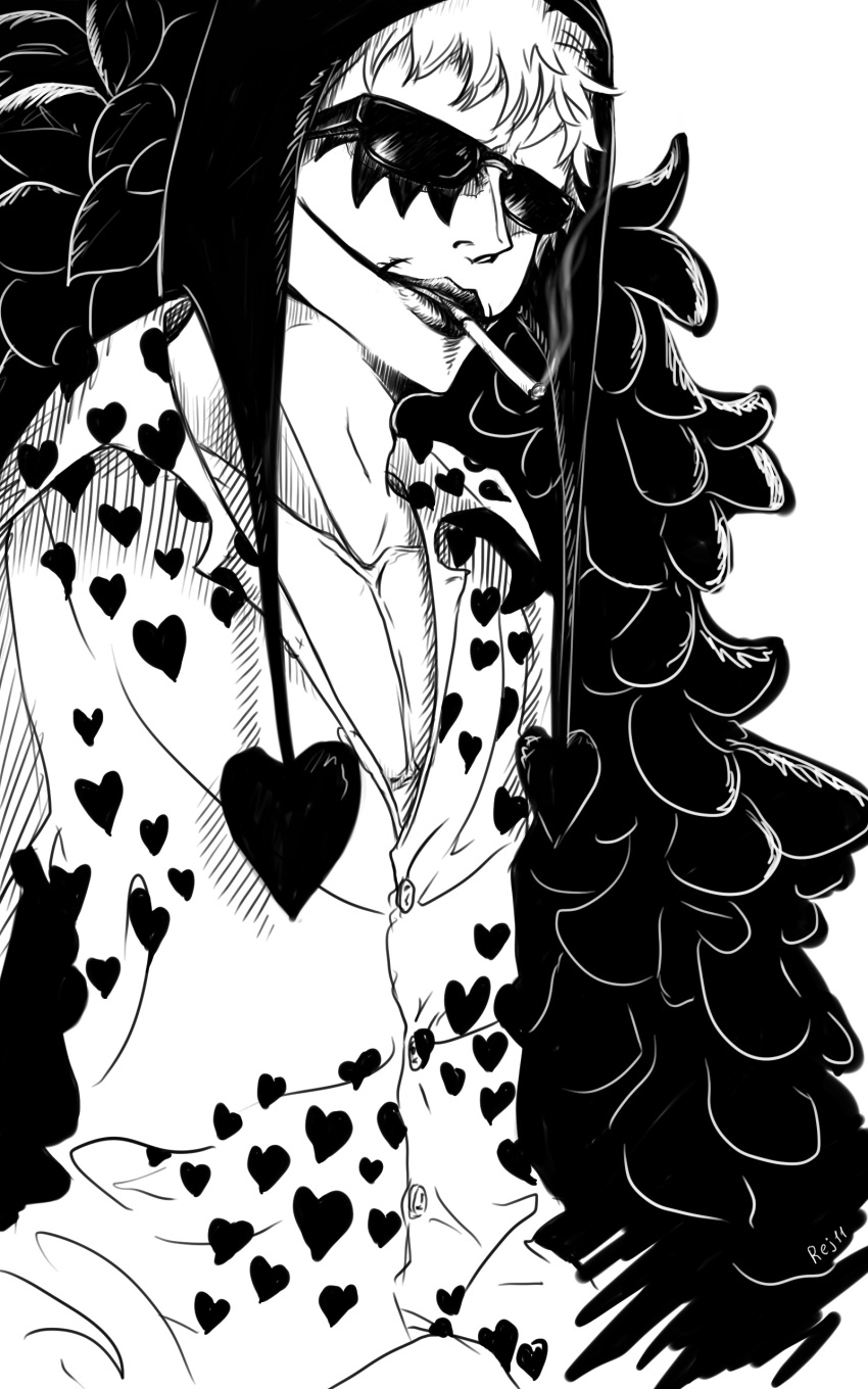 Safebooru - 1boy cigarette corazon corazon (one piece) donquixote ...