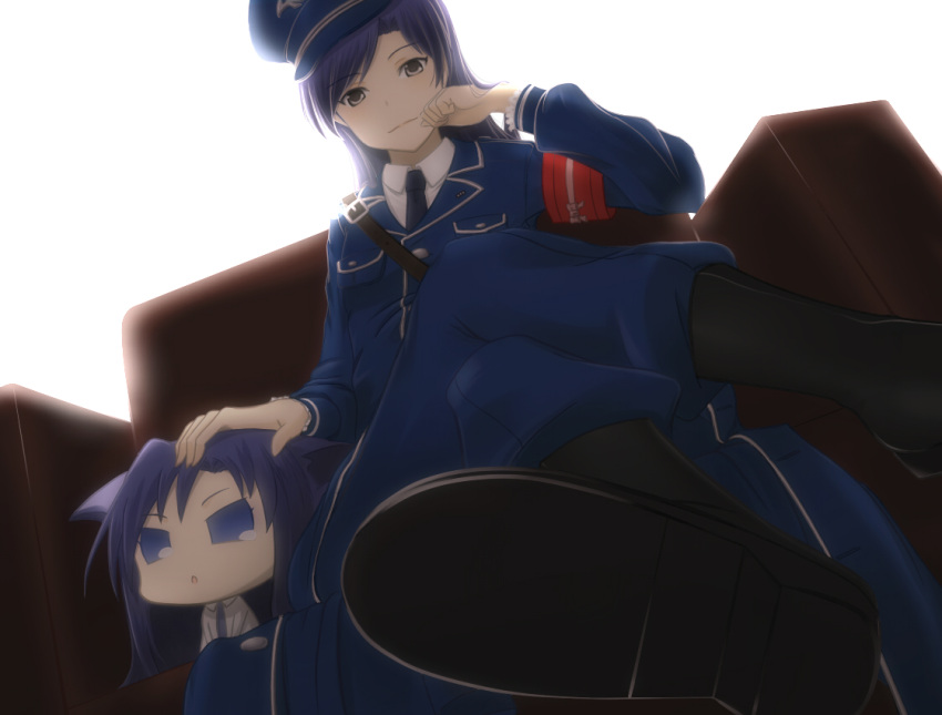 Safebooru - alternate costume animal ears blue eyes blue hair boots ...