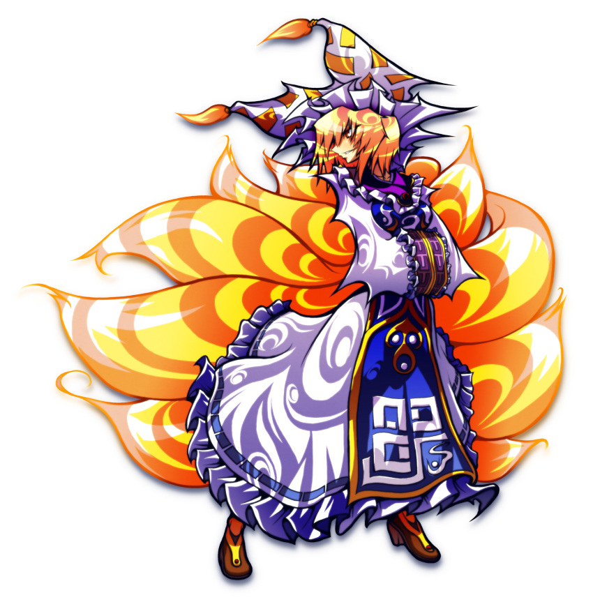 Safebooru - fox tail hat highres ichi (pixiv328685) ichikai tail touhou ...