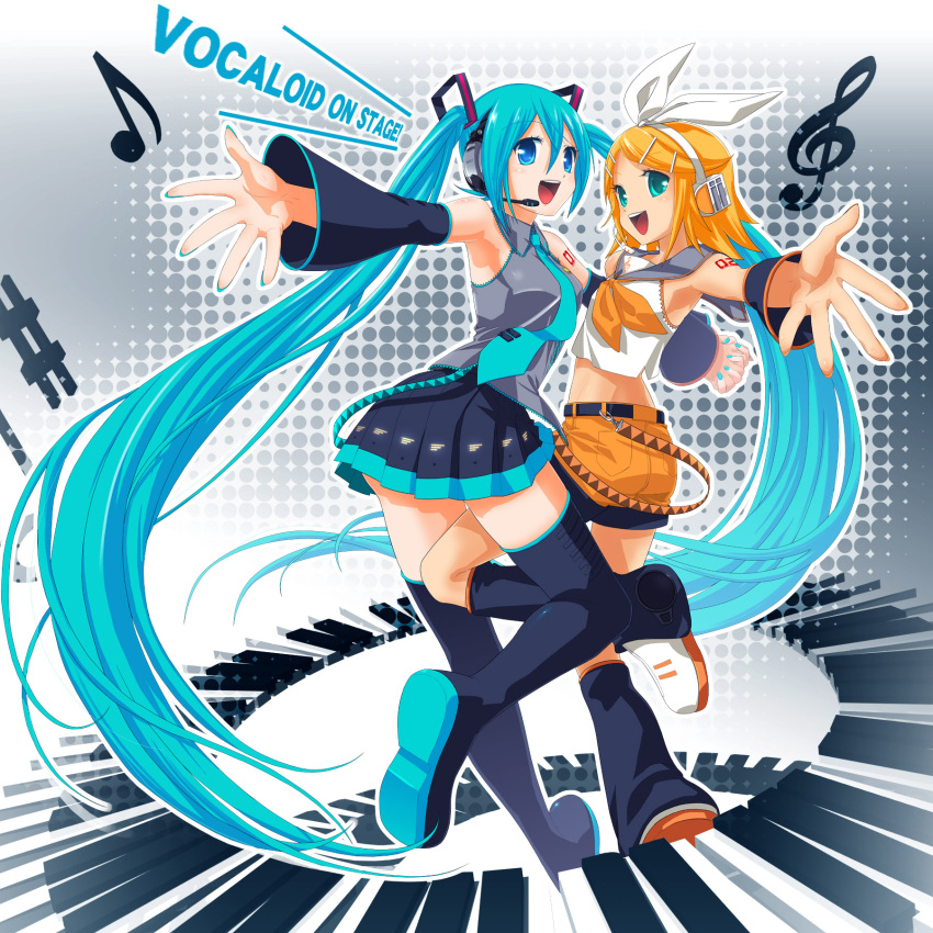Safebooru - blue eyes blue hair circular keyboard green eyes hatsune ...