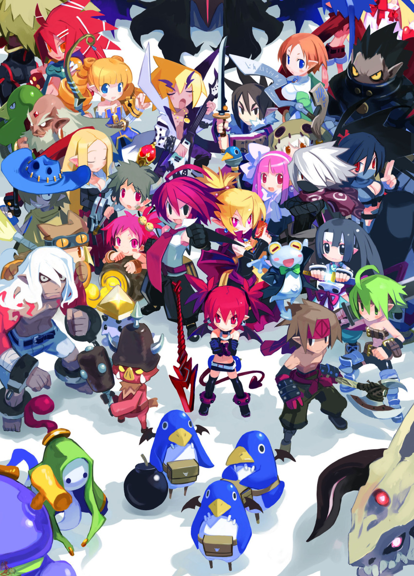 Safebooru - 6+boys 6+girls adell (disgaea) akutare (disgaea) archer ...