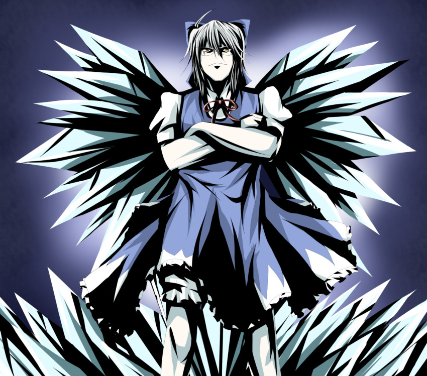 Safebooru - cirno cirno (cosplay) cosplay glasses ice manly morichika ...