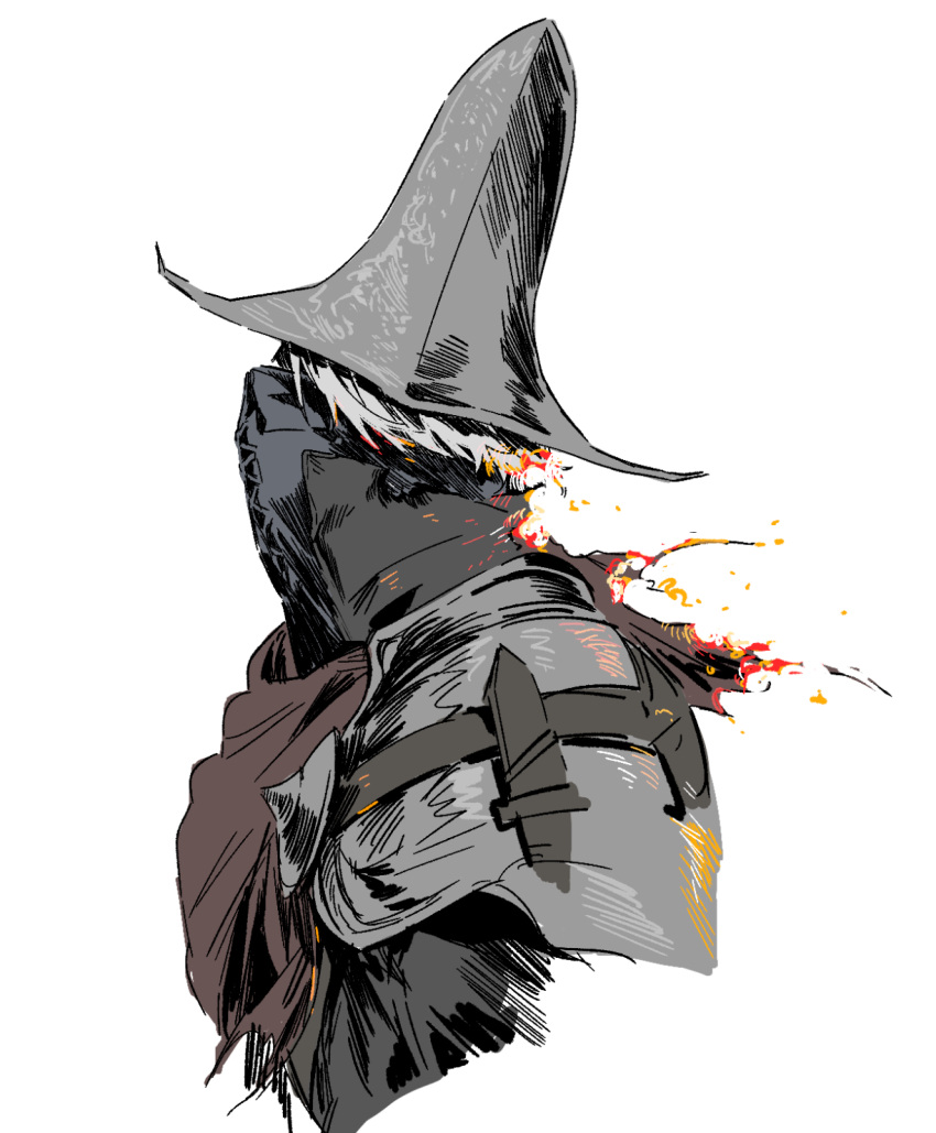 Safebooru - 192 saioma 1other abyss watcher armor brown cloak cloak commentary cropped torso ...
