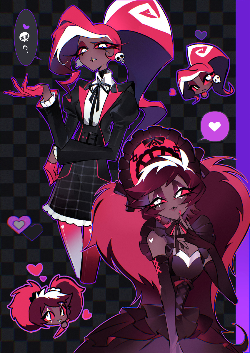 Safebooru - 1girl 4girls black dress dark-skinned female dark skin demon girl dress hazbin hotel ...