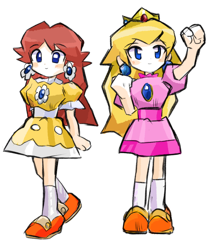 Safebooru - 2girls absurdres bare legs blue eyes brown hair commentary ...