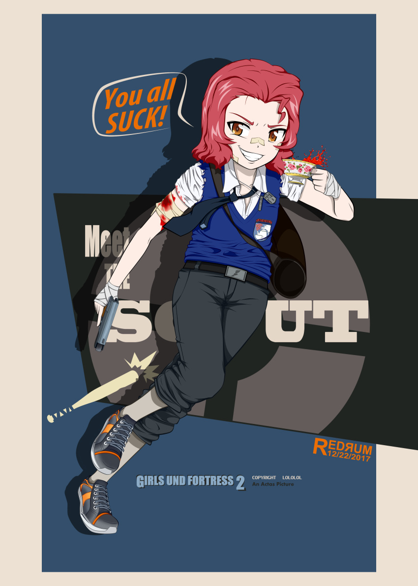 Safebooru - 1girl 2girls absurdres adapted costume baseball bat girls und panzer highres ...