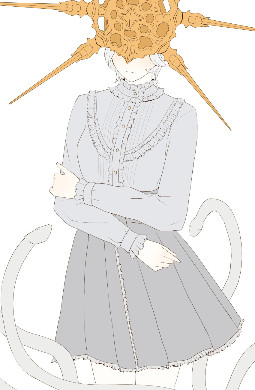 Safebooru - 1boy absurdres alternate costume animal black skirt breasts ...