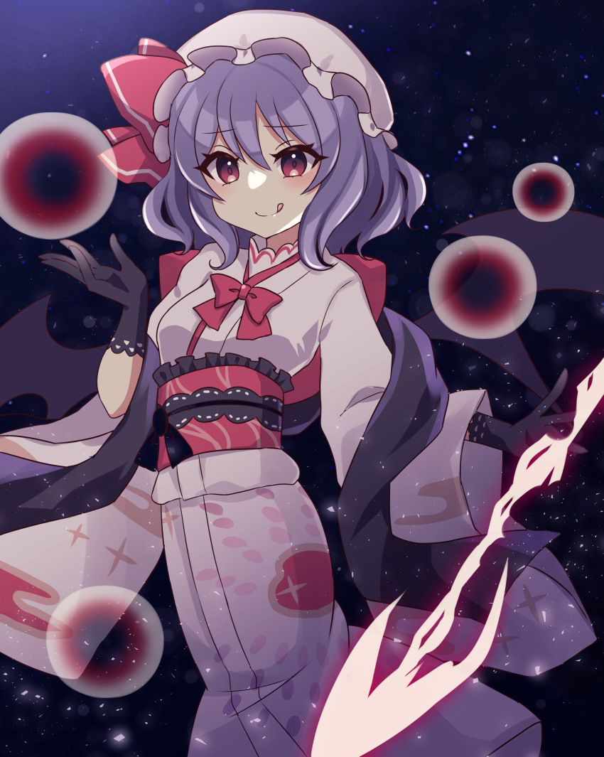 Safebooru - 1girl :q absurdres alternate costume bat wings black gloves closed mouth commentary ...