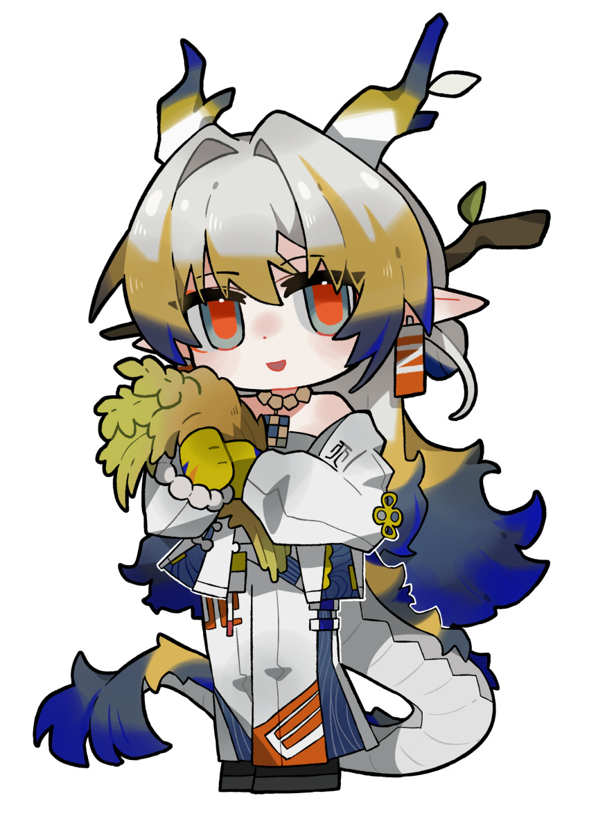 Safebooru - 1girl absurdres arknights bare shoulders blonde hair chibi ...