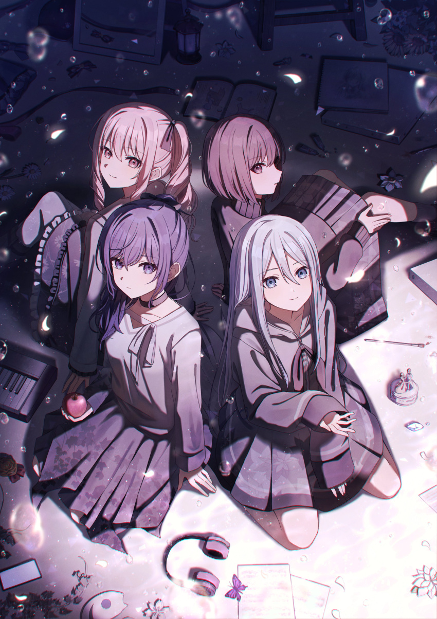 Safebooru - 1other 25-ji nightcord de. (project sekai) 3girls absurdres akiyama mizuki apple ...