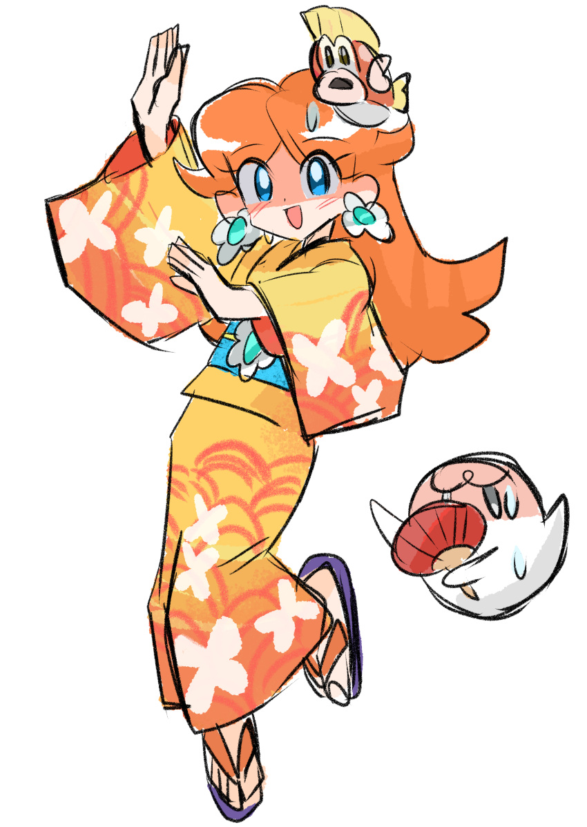 Safebooru - 1girl absurdres boo (mario) brown hair cheep cheep earrings ...