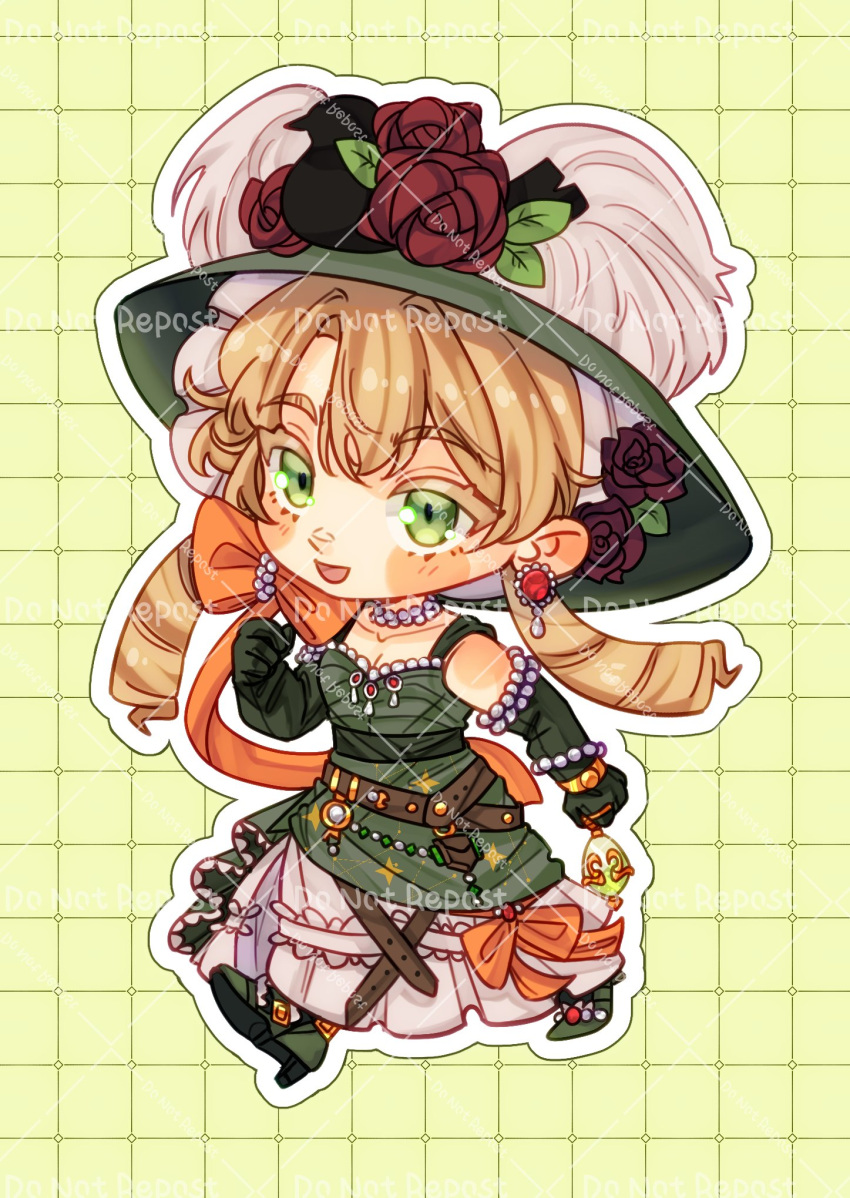 Safebooru - 1girl :d belt belt pouch blonde hair bottle bow brown belt ...