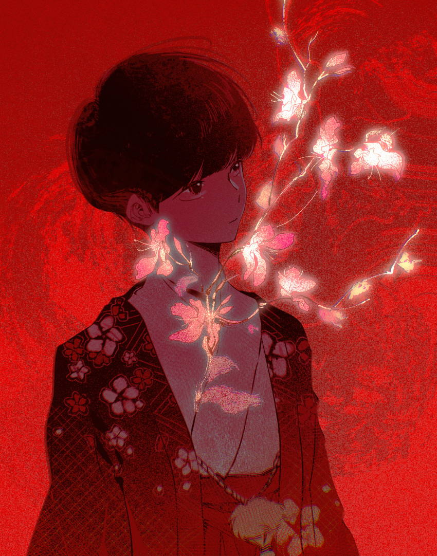Safebooru - 1boy abstract background absurdres bowl cut chinese ...