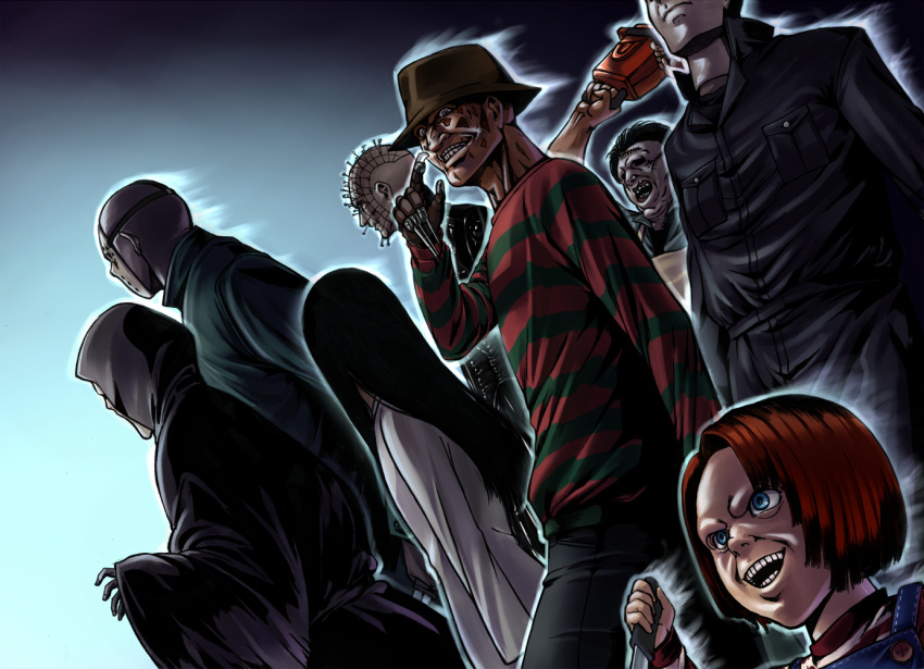 Safebooru - chainsaw child's play chucky crossover crow (pixiv) edo ...