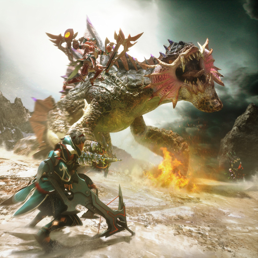 Safebooru - 3d absurdres armor fire highres monster monster hunter ...
