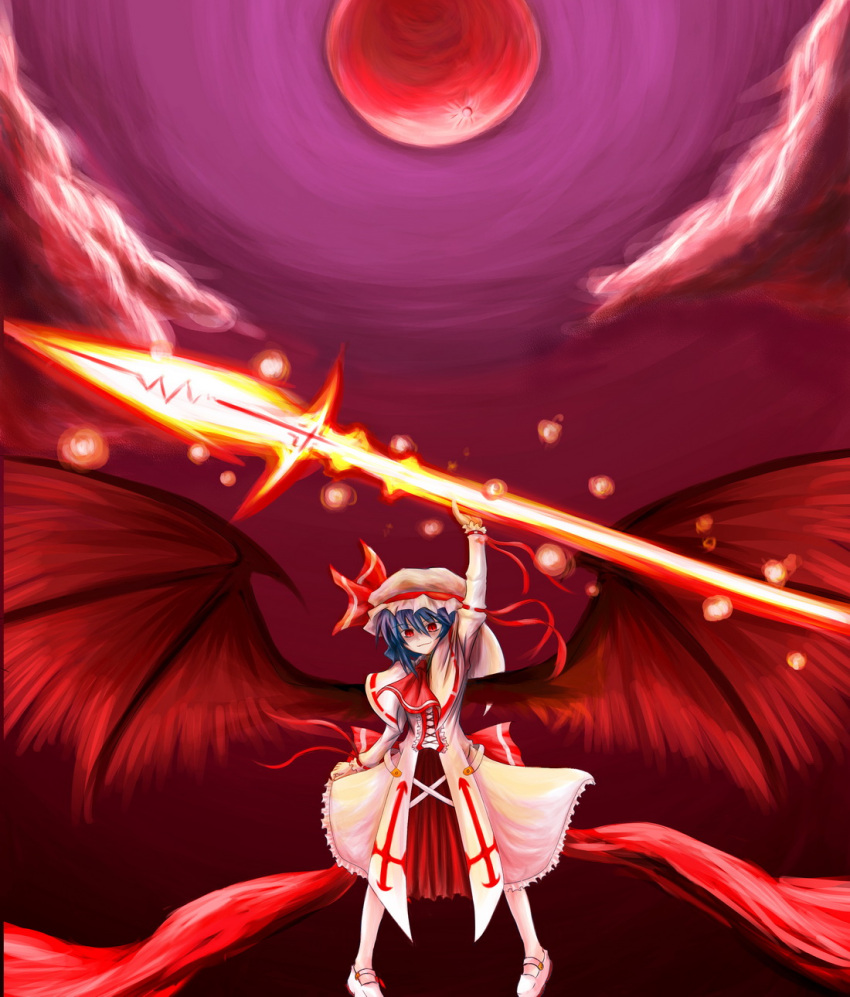 Safebooru - remilia scarlet spear the gungnir touhou wings | 202613