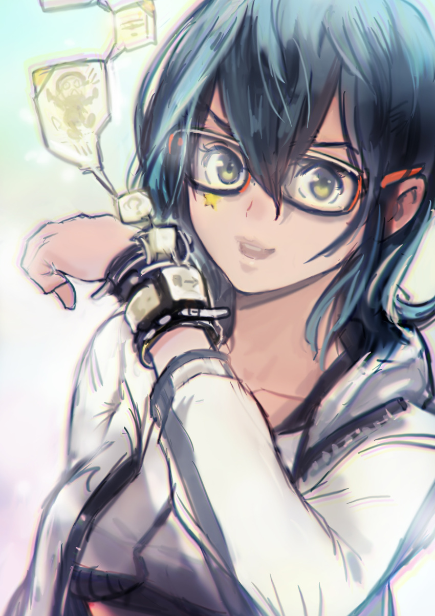 Safebooru - 1girl absurdres black hair glasses highres midriff okuto original short hair sketch ...
