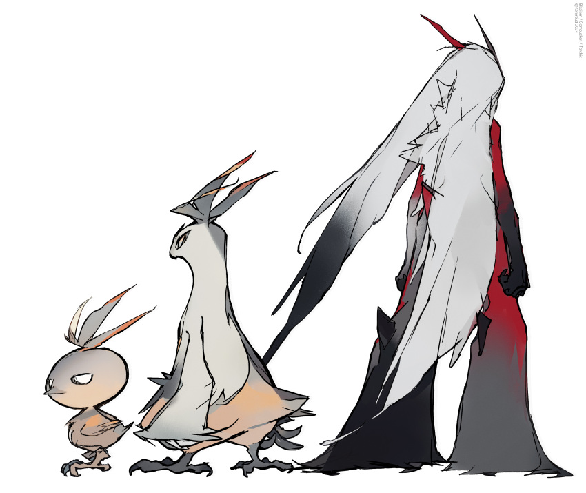 Safebooru - absurdres animal focus artist name back turned bird blank ...