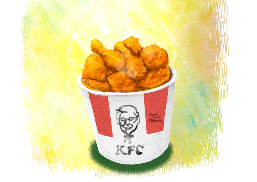 Safebooru - airihanezora artist name bucket of chicken chicken (food ...
