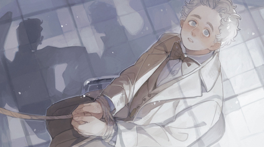 Safebooru - 2boys angel aziraphale (good omens) blue eyes crowley (good ...