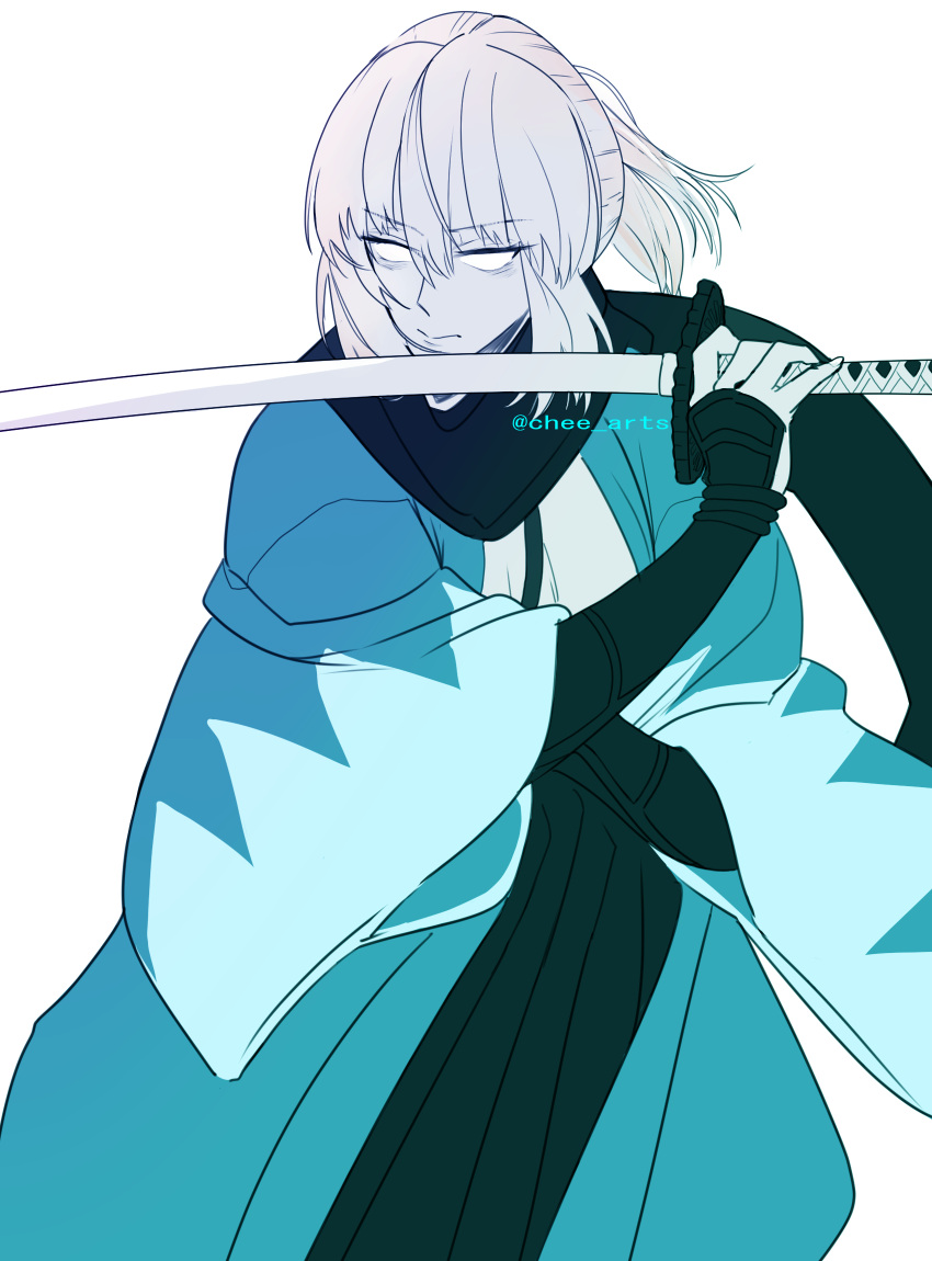 Safebooru - 1girl arm guards black scarf chee arts fate/grand order fate (series) hair between ...