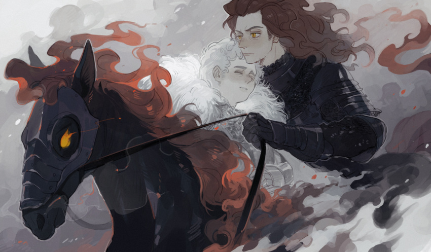 Safebooru - 2boys angel armor aziraphale (good omens) crowley (good ...