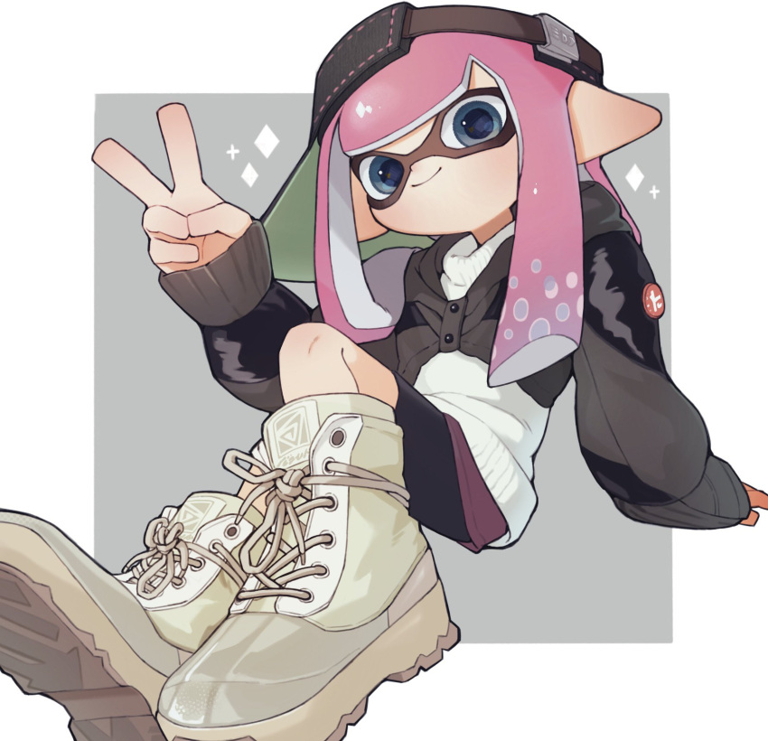 Safebooru - 1girl arm support black hat black shorts black shrug blue ...