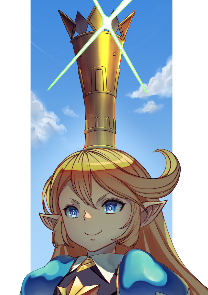 Safebooru - 1girl armor armored dress blonde hair blue eyes charlotta (granblue fantasy) crown ...