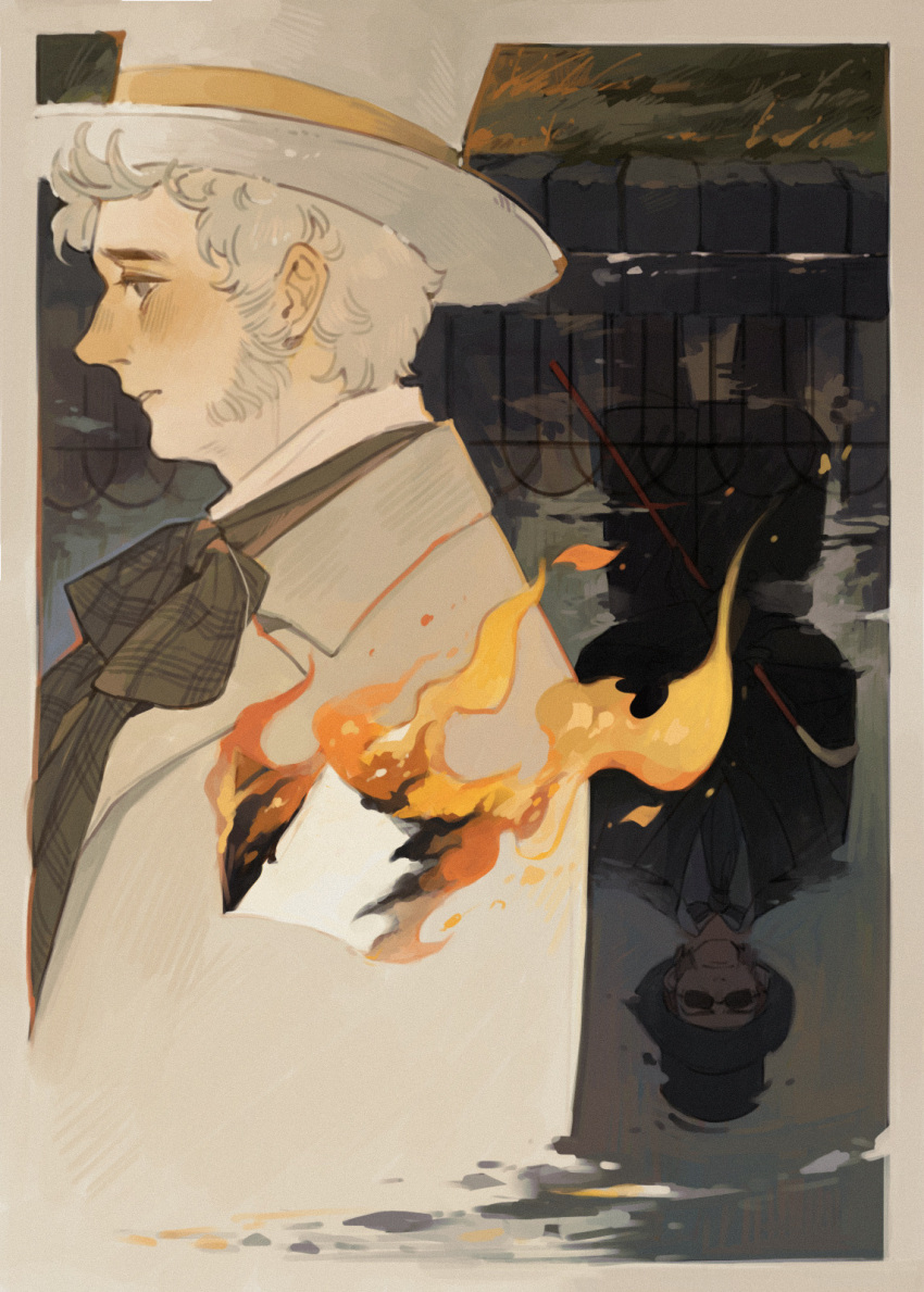 Safebooru - 2boys angel aziraphale (good omens) black hat blue eyes ...