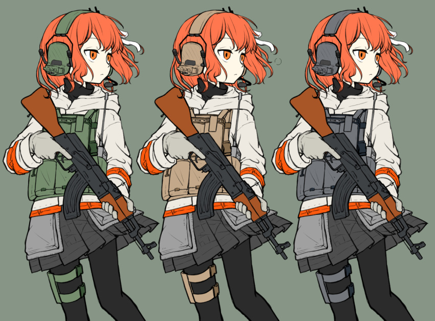 Safebooru - 1girl a.i. voice adachi rei ak-74 assault rifle black ...