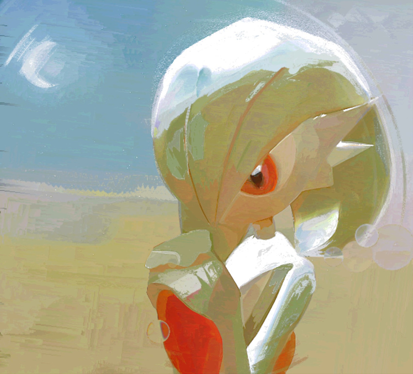 Safebooru - crescent moon gardevoir hands up highres moon no humans no ...