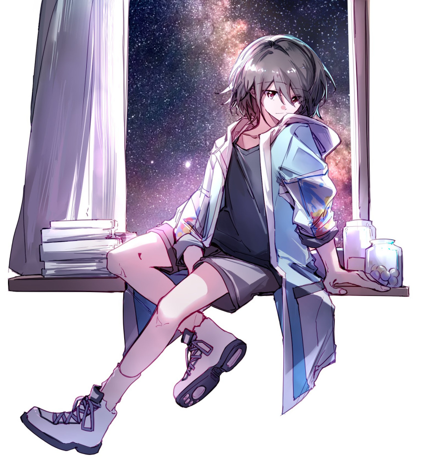 Safebooru - 1girl bang dream! bang dream! it's mygo!!!!! black shirt blue coat coat curtains ...