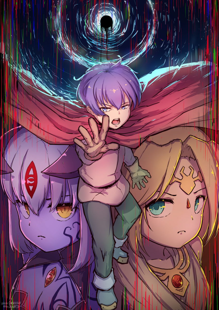 Safebooru - 1boy 2girls aged down alipheese fateburn xvi angel black ...