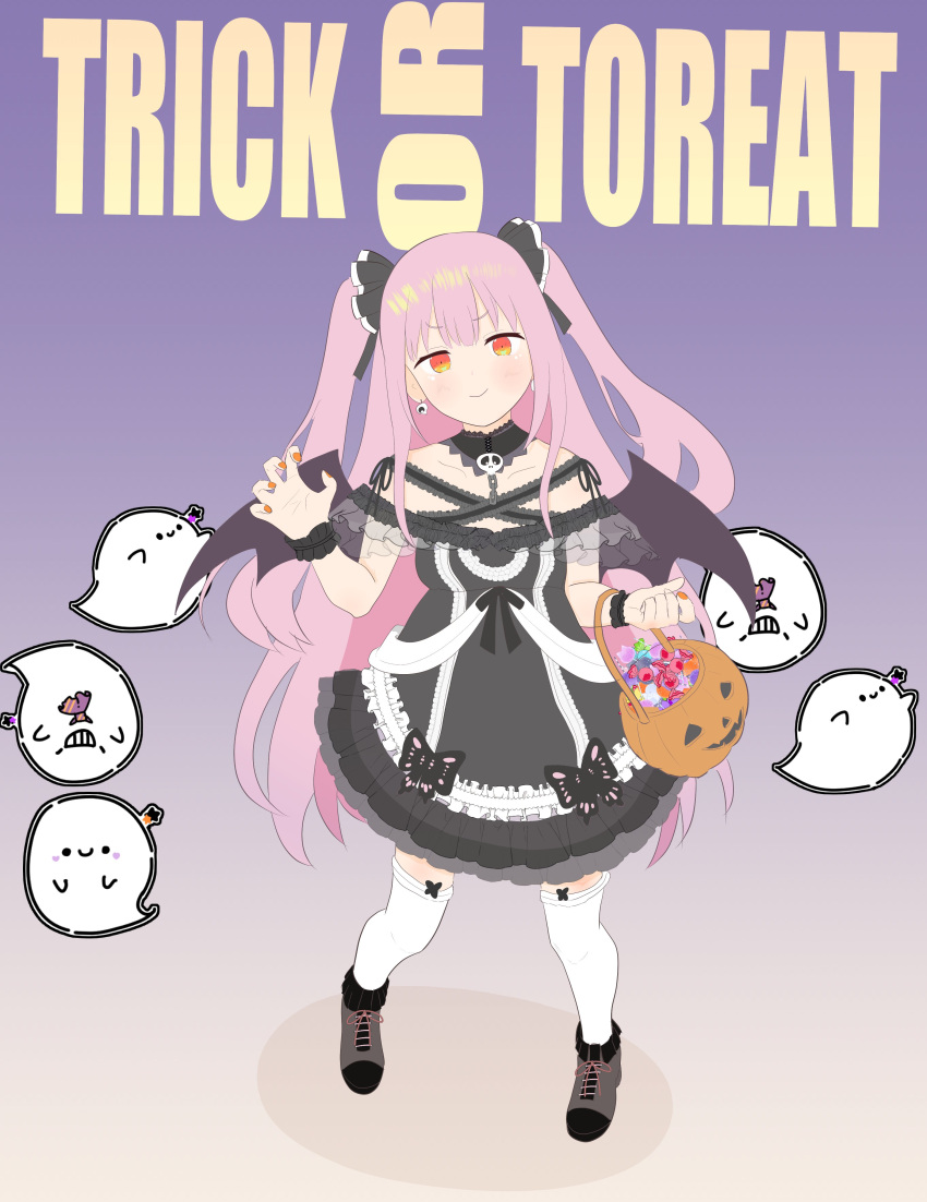 Safebooru - absurdres black dress dress ghost halloween highres hololive kuronagirai long hair ...