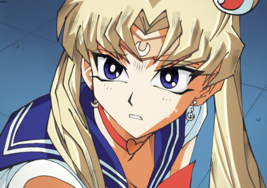 Safebooru - 1girl aiokosaio antenna hair bishoujo senshi sailor moon blonde hair blue eyes blue ...