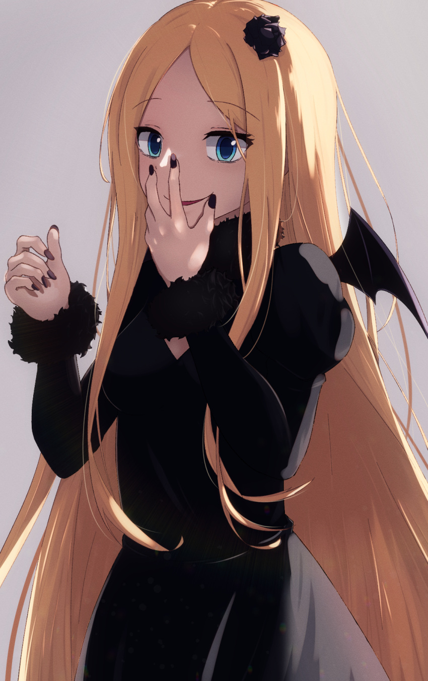 Safebooru - 1girl aoi meru black dress blonde hair demon girl demon ...