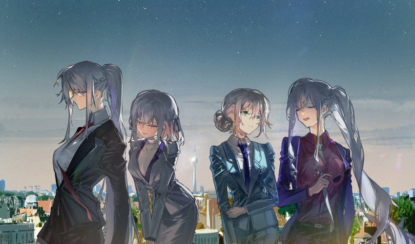 Safebooru - 4girls absurdres ak-12 (girls' frontline) ak-12 (lucia) (girls' frontline) ak-15 ...