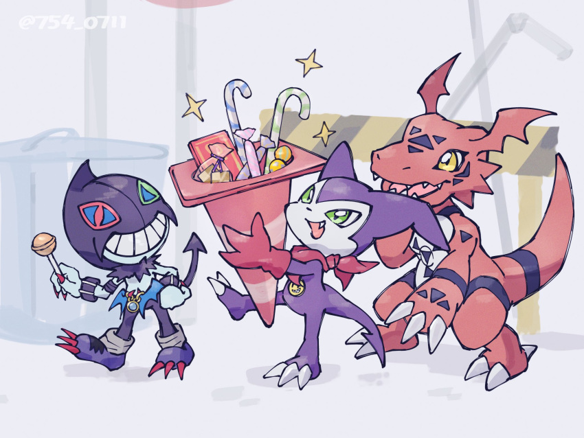 Safebooru - candy demon digimon digimon (creature) dinosaur dracumon ...