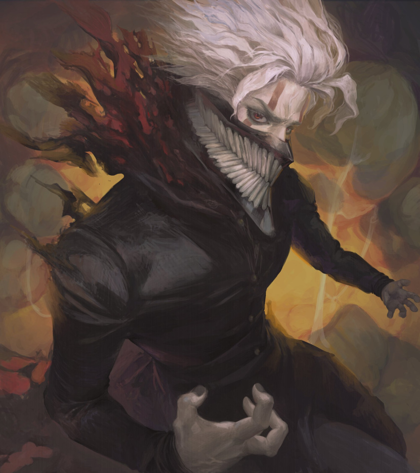 Safebooru - 1boy alternate form chrislinart dandadan facial mark ...