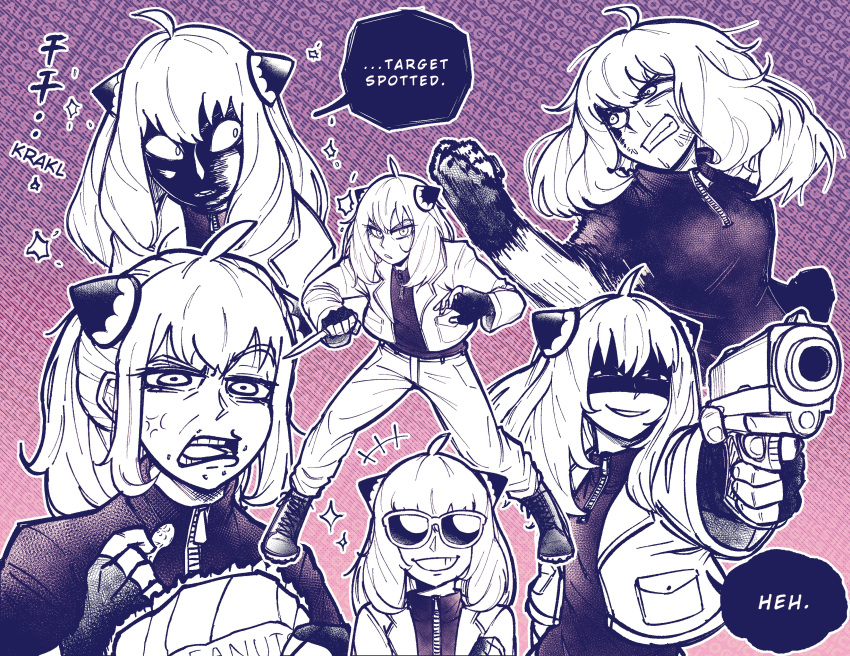 Safebooru - 1girl absurdres anger vein anya's heh face (meme) anya (spy x family) english text ...