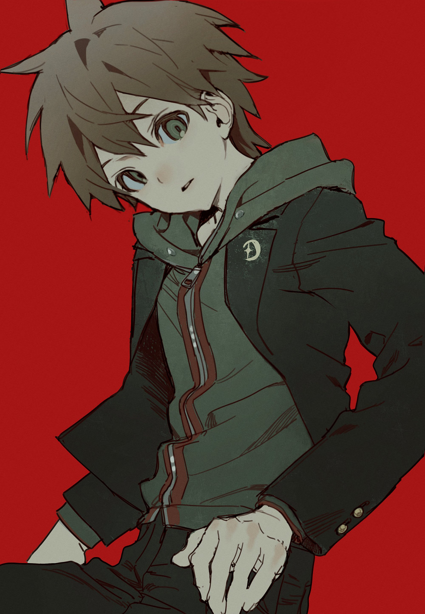 Safebooru - 1boy absurdres ahoge black jacket black pants brown eyes brown hair bsgkstnals03 ...