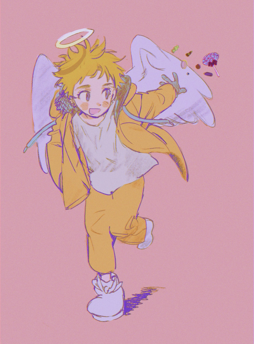 Safebooru - 1boy angel angel wings animification blonde hair blush ...