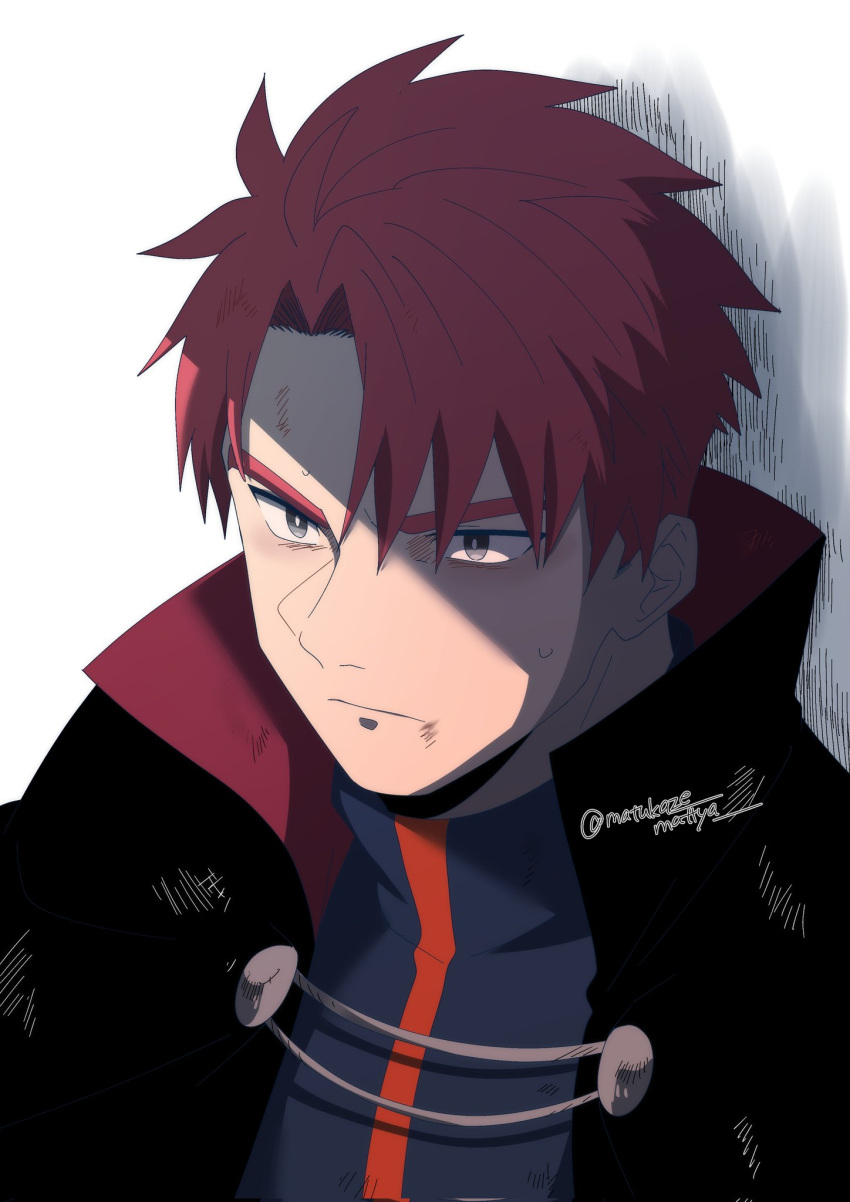 Safebooru - 1boy bruise bruise on face cape cape clasp closed mouth ...