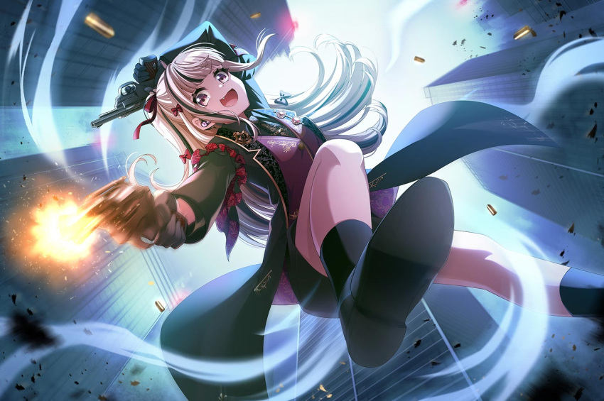 Safebooru - d4dj dress grey eyes grey hair long hair shiratori kurumi | 5316935