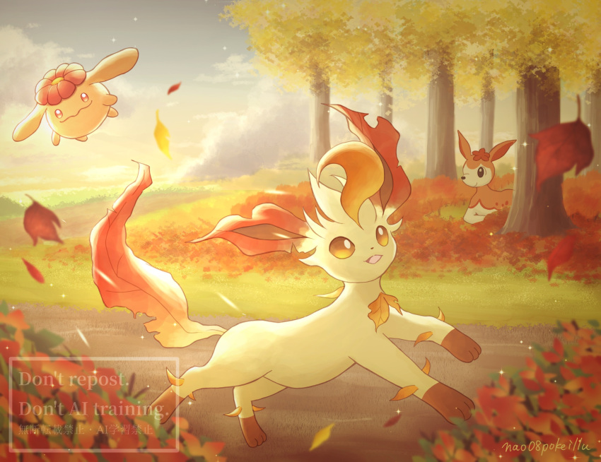 Safebooru - alternate color autumn autumn leaves blush bright pupils ...