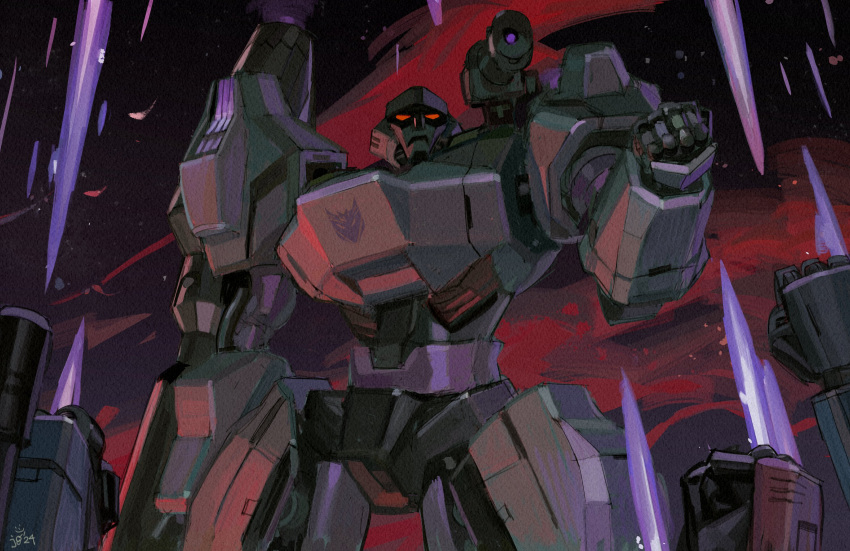 Safebooru - arm cannon decepticon glowing glowing eyes highres insignia ...