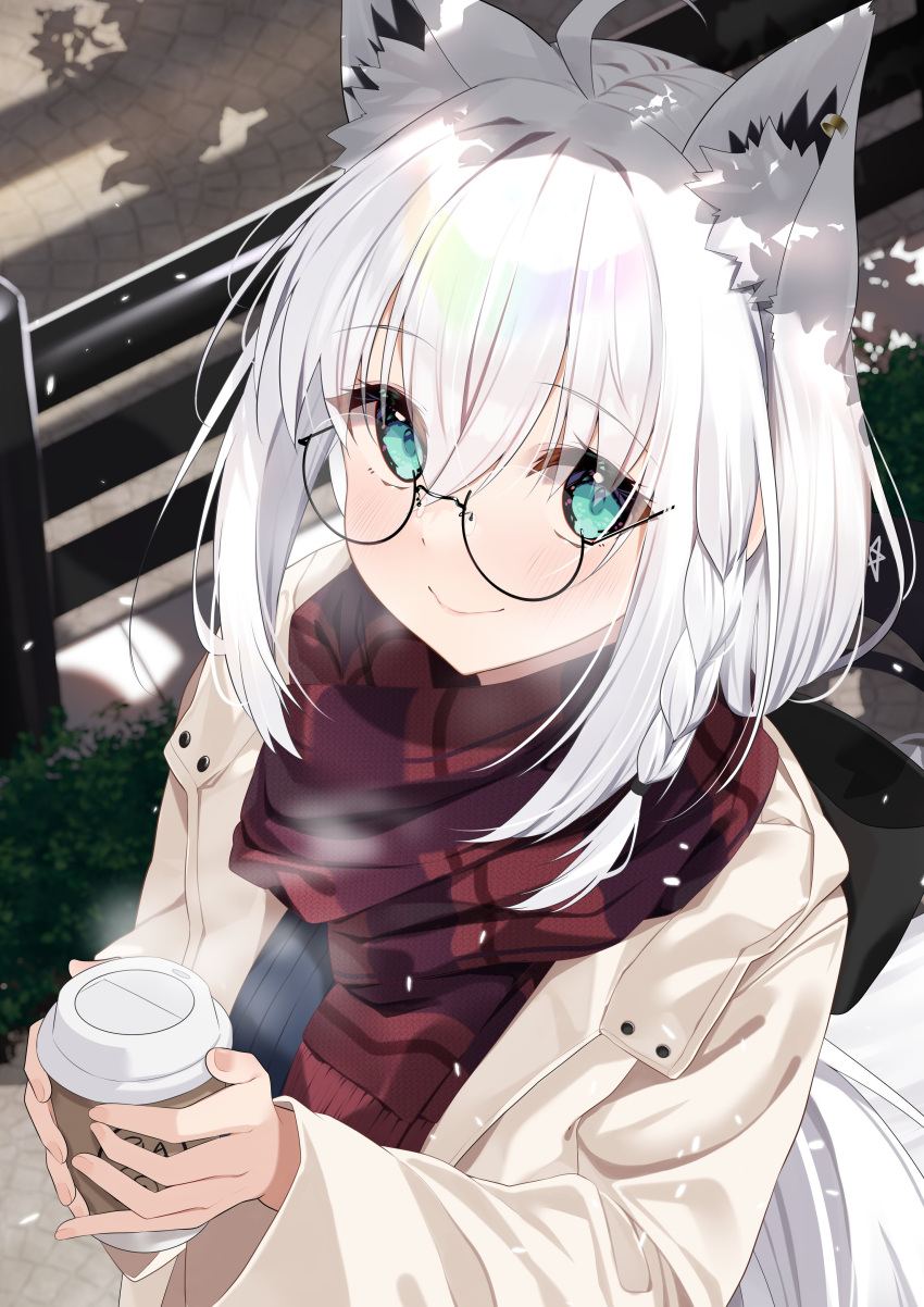 Safebooru - 1girl absurdres ahoge alternate costume animal ear fluff animal ears aqua eyes ...