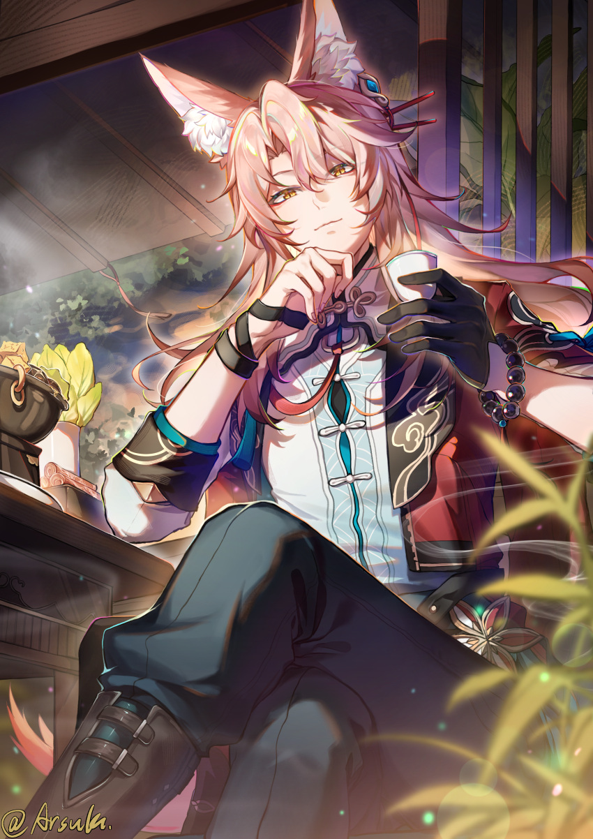 Safebooru - 1boy absurdres animal ear fluff animal ears arsuke xia ...